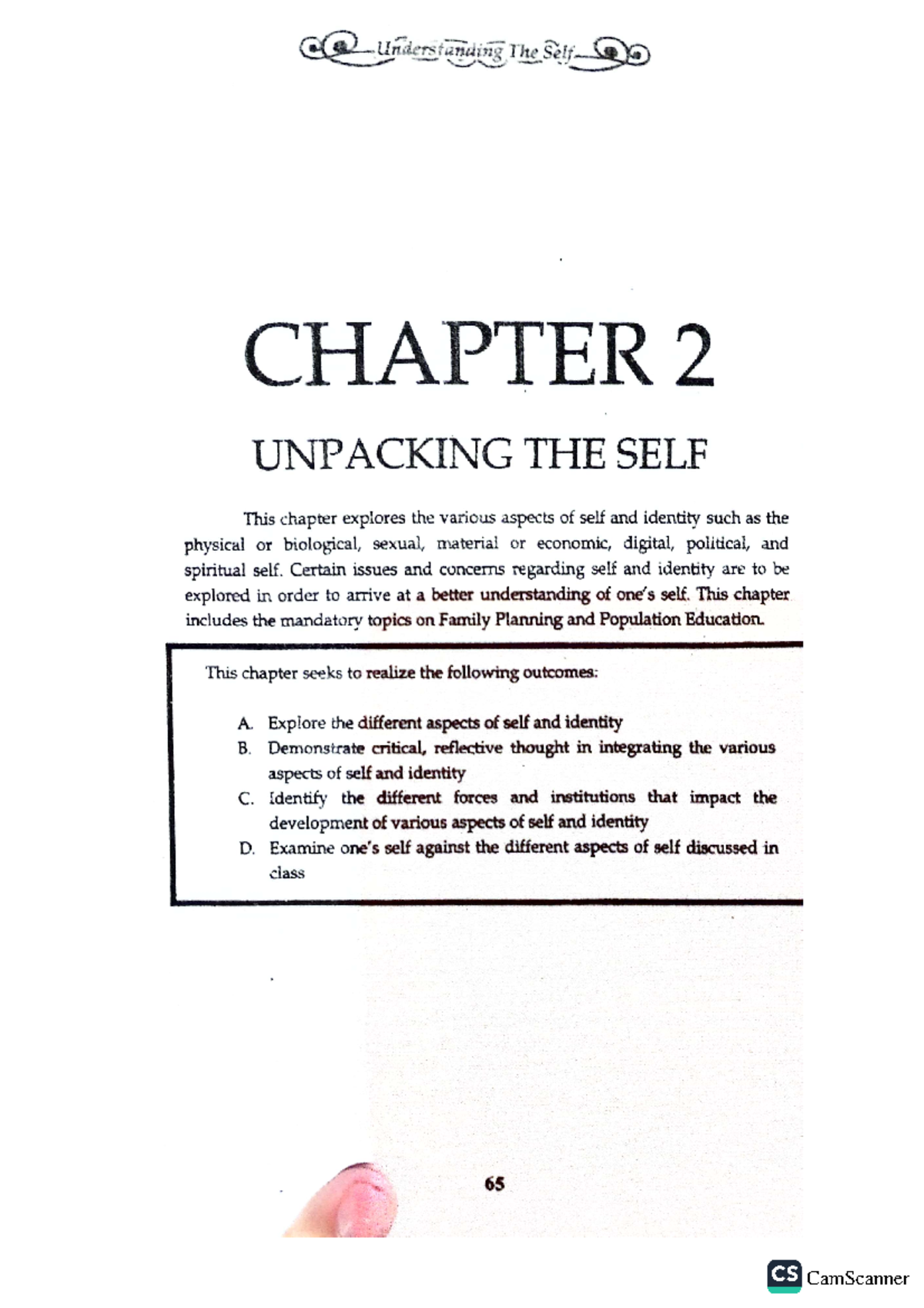 CHAP 2.1 A. Exploring The Physical Self and Identity [G5] - Studocu