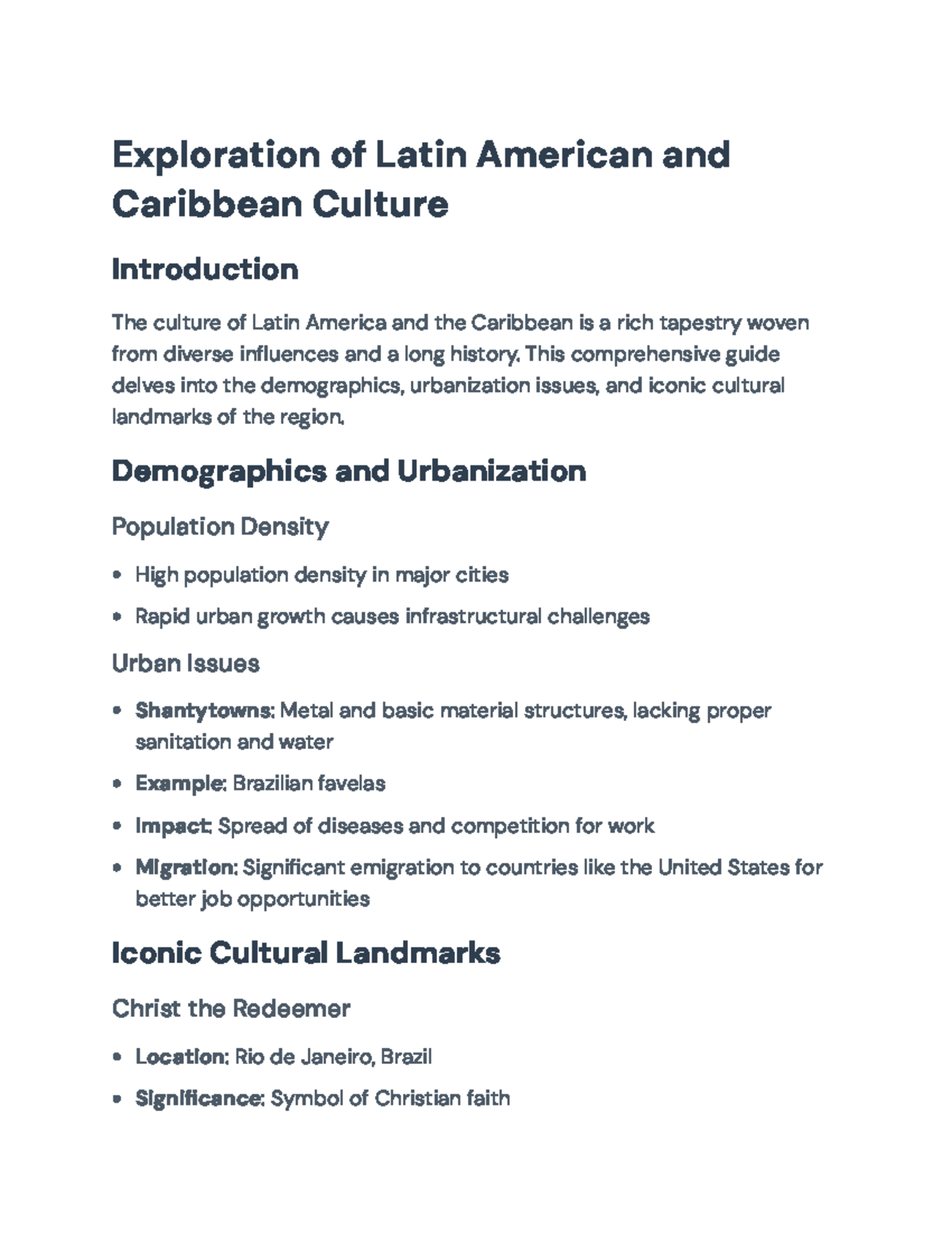 Exploration of Latin American & Caribbean Culture: Demographics ...