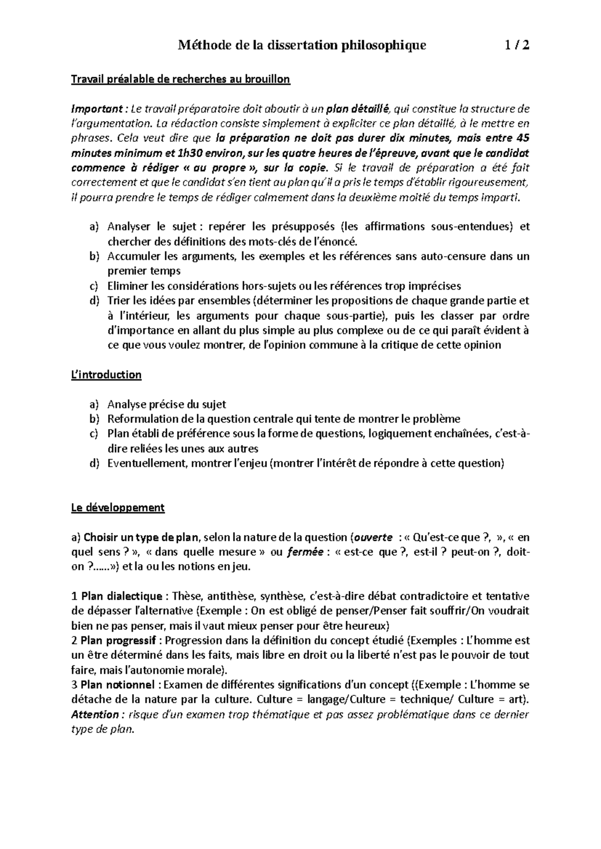Méthode de la dissertation philosophique - La rédaction consiste ...