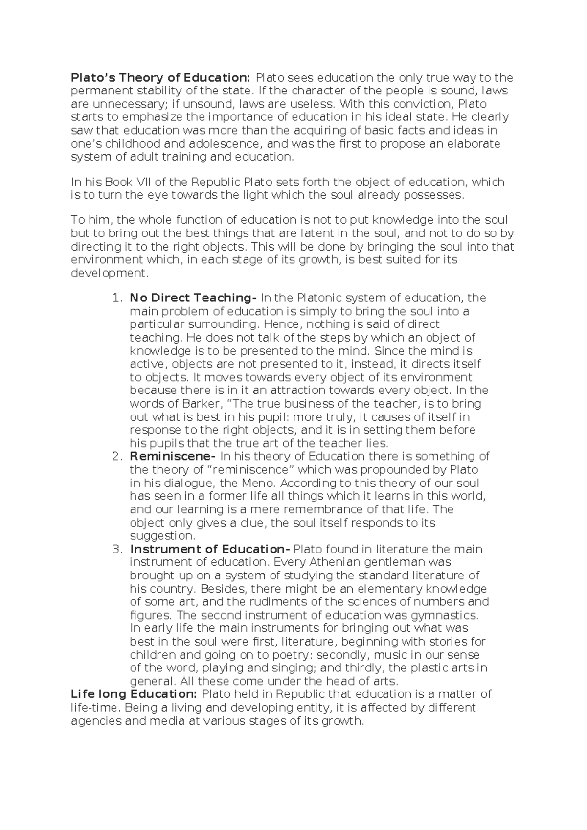 Plato's Education Theory: An Overview of His Educational Philosophy ...
