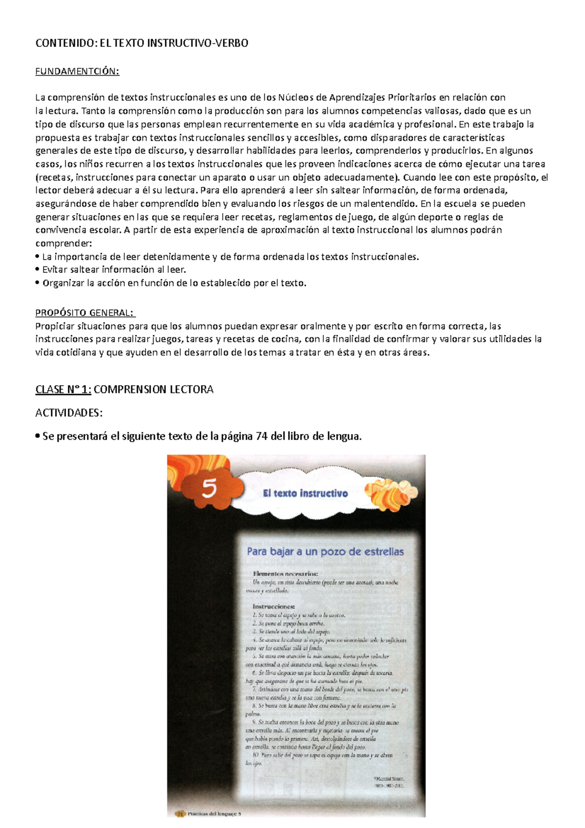 Secuencia Didáctica: El Texto Instructivo y Sus Características - Studocu