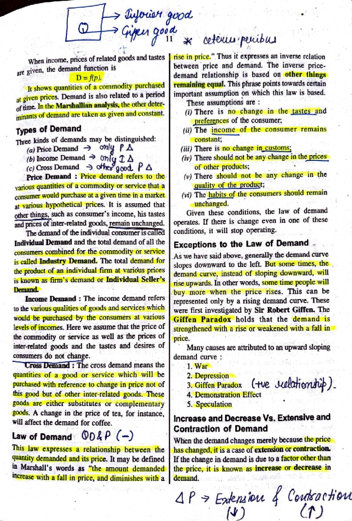 Demand Analysis: Understanding the Law of Demand (ECON 101) - Studocu