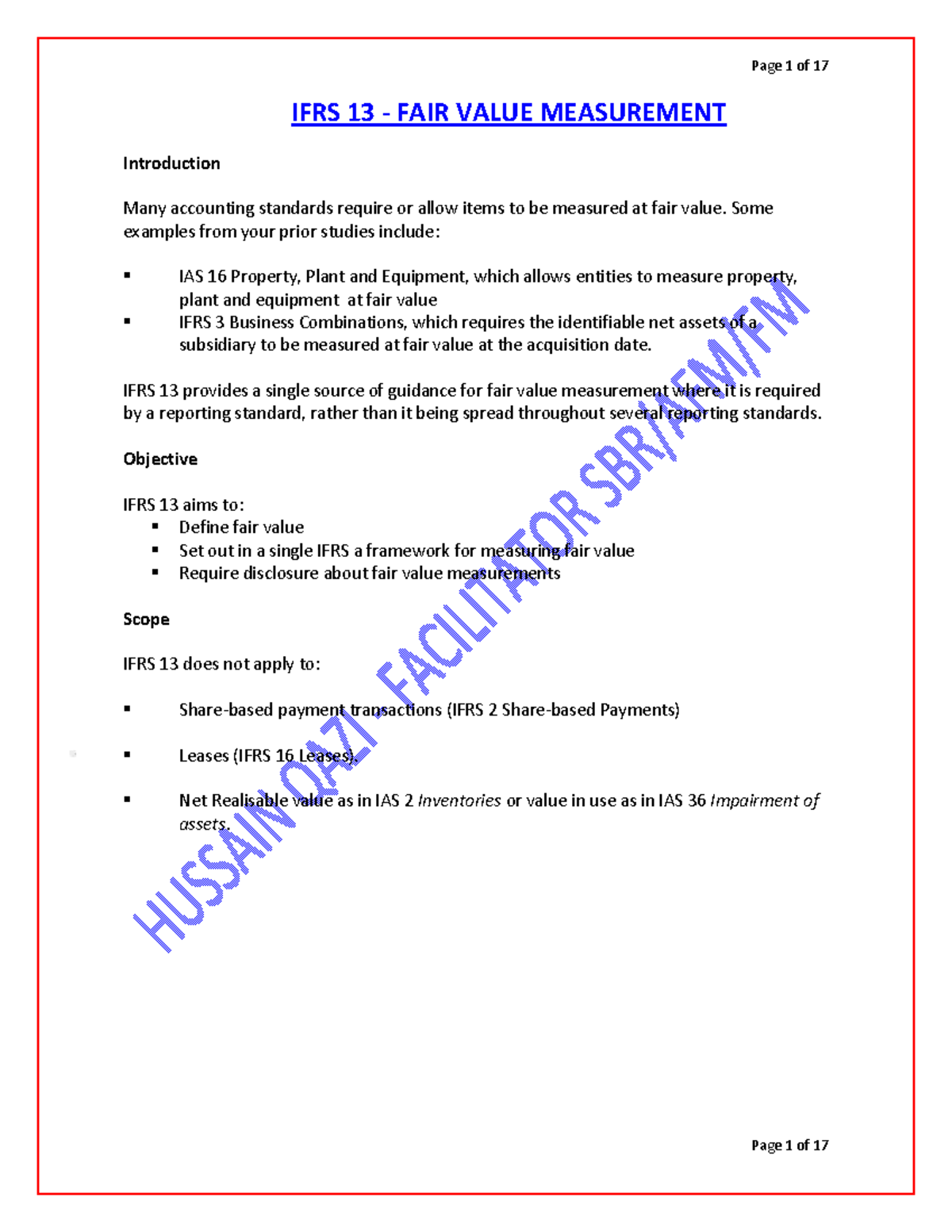 IFRS 13 - Comprehensive Guide to Fair Value Measurement Techniques ...