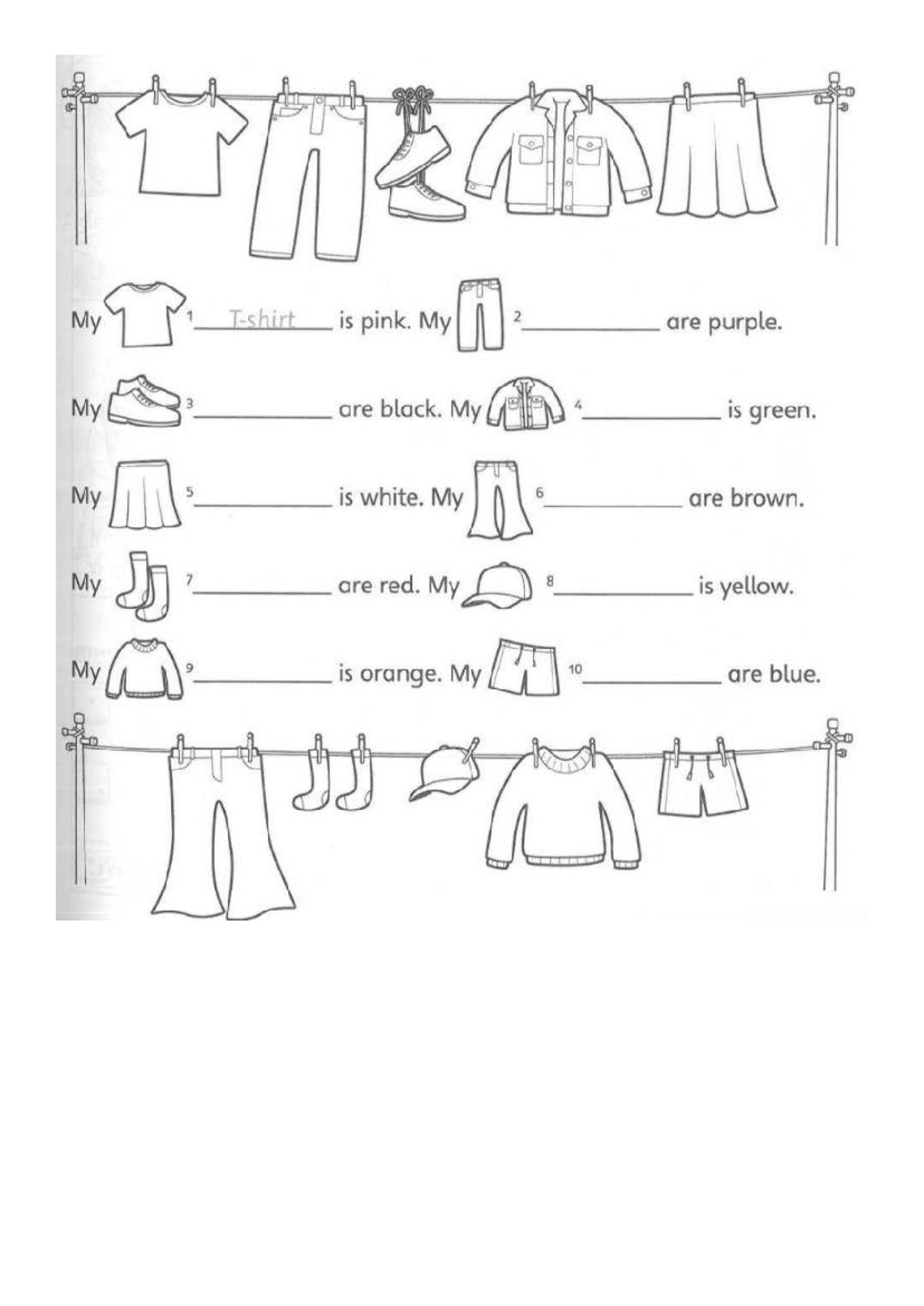 Clothes Vocabulary: Colors and Descriptions - Studocu