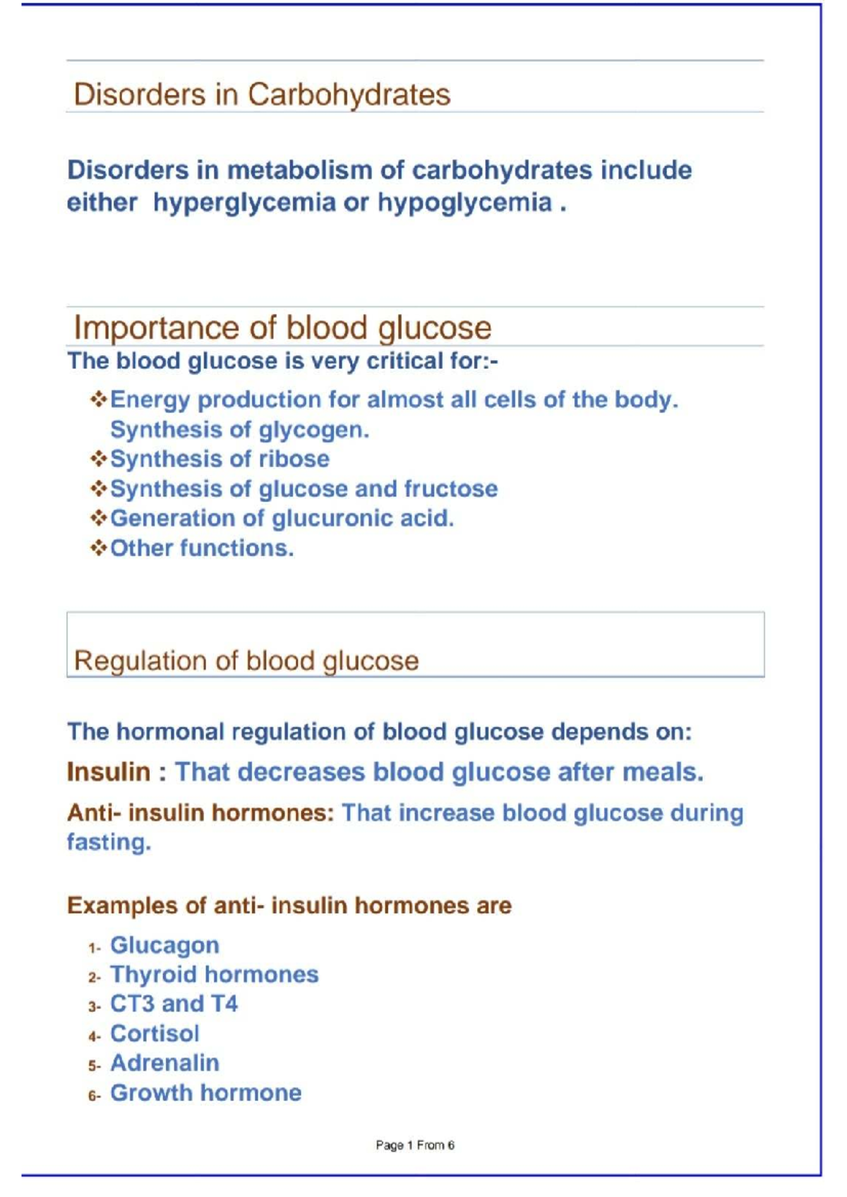 Carbohydrate Metabolism Disorders: Hyperglycemia & Hypoglycemia ...