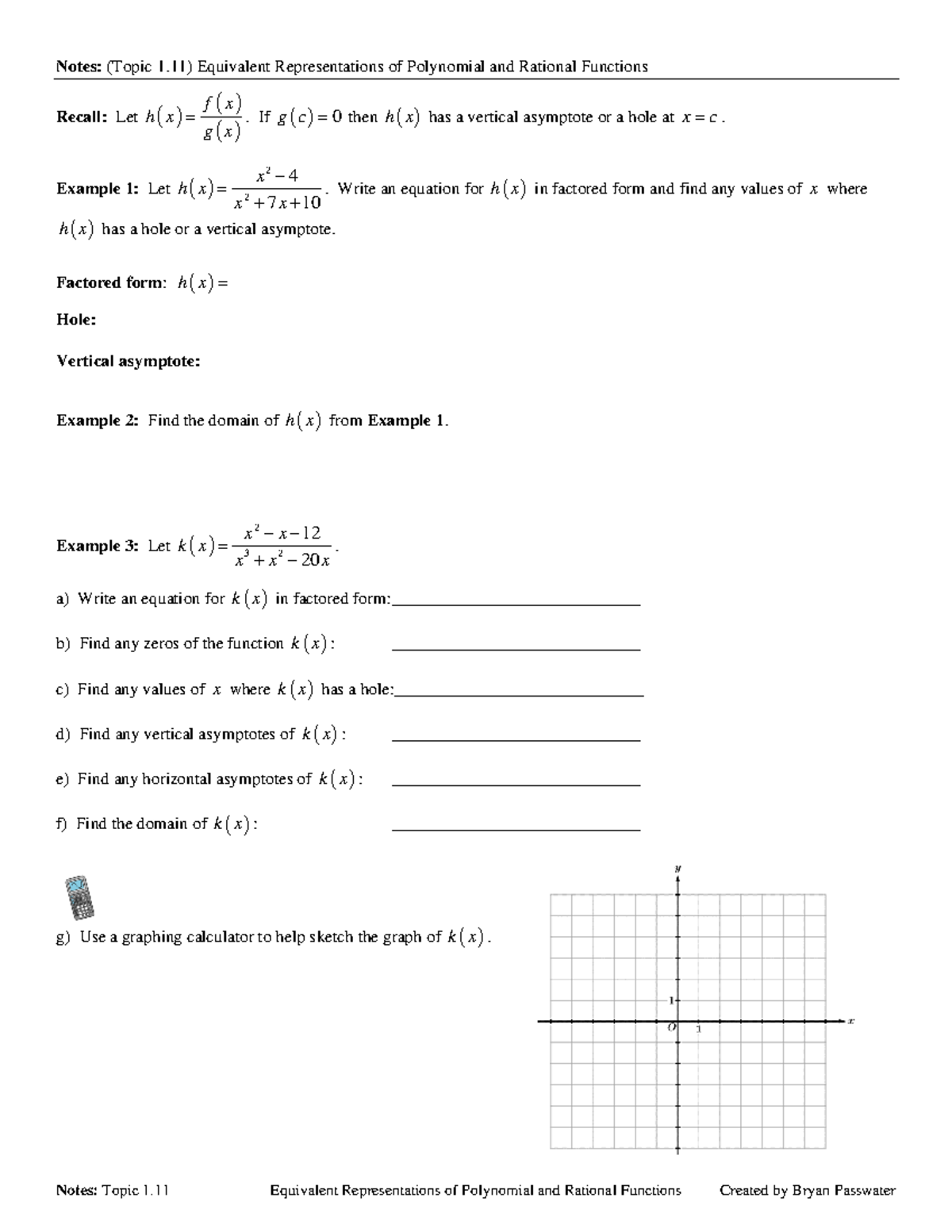 Final Exam Notes: Topic 1.11 - Equivalent Representations of Polynomial ...