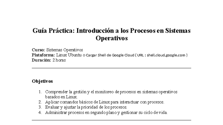 Guía Práctica: Gestión de Procesos en Linux - S03 s2 - Studocu