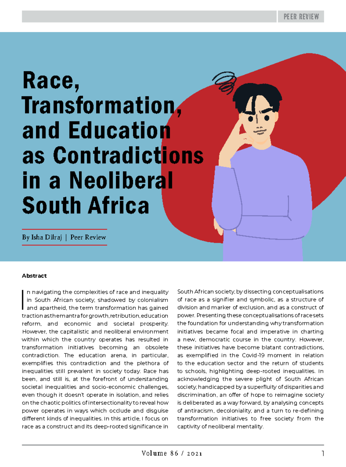 Race, Transformation & Education: Contradictions in Neoliberal SA - Studocu