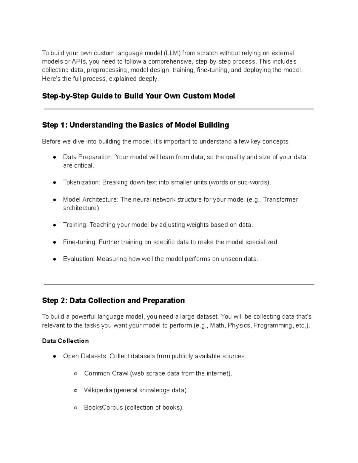 Guide to Building Your Own Custom LLM from Scratch (AI Train 5) - Studocu