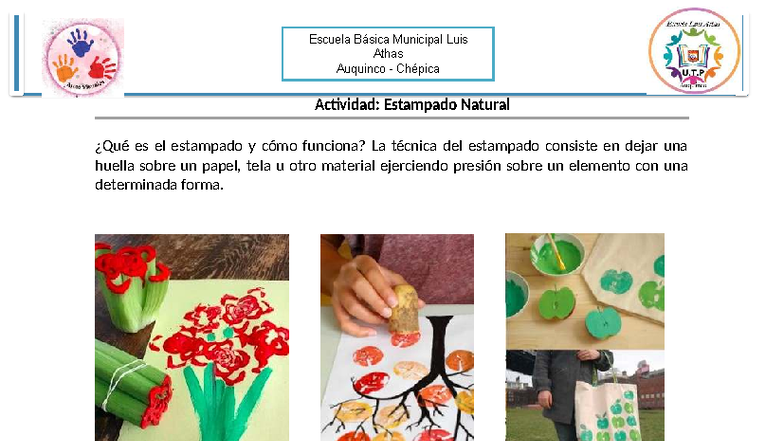 Actividad de Estampado Natural en Artes Visuales: Creando Paisajes ...