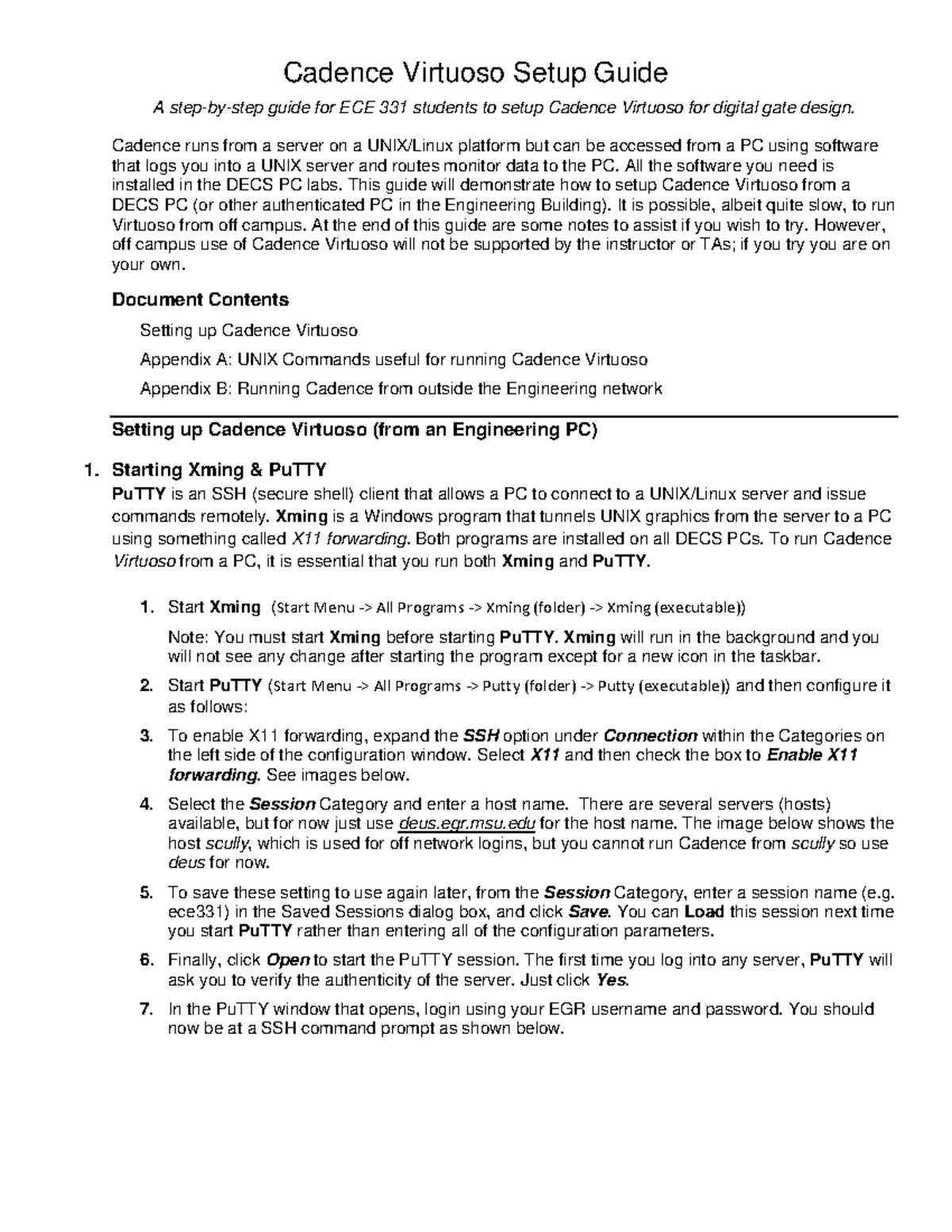 ECE 331 Cadence Virtuoso Setup Guide for Digital Design - Studocu