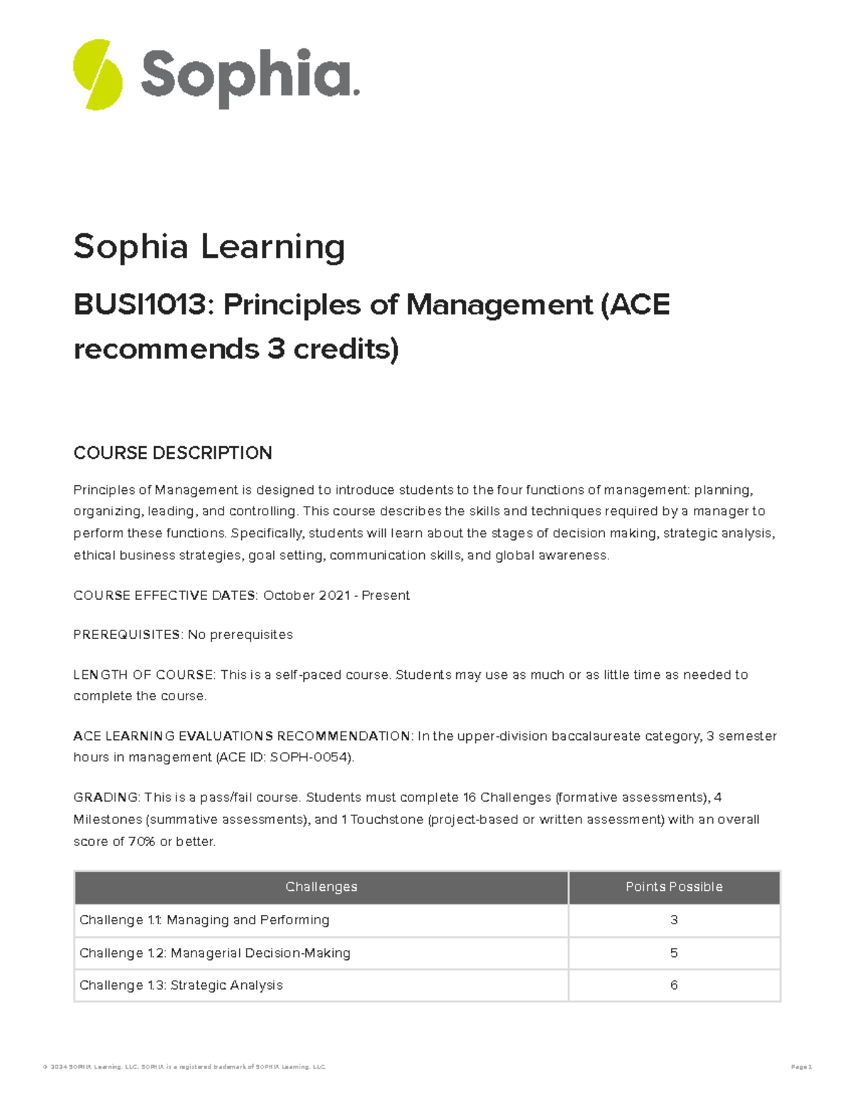 BUSI1013: Principles of Management Syllabus Overview and Structure ...