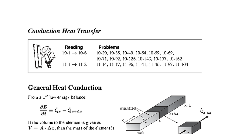 S16 Heat Conduction Lecture Notes: General Concepts & Problems - Studocu
