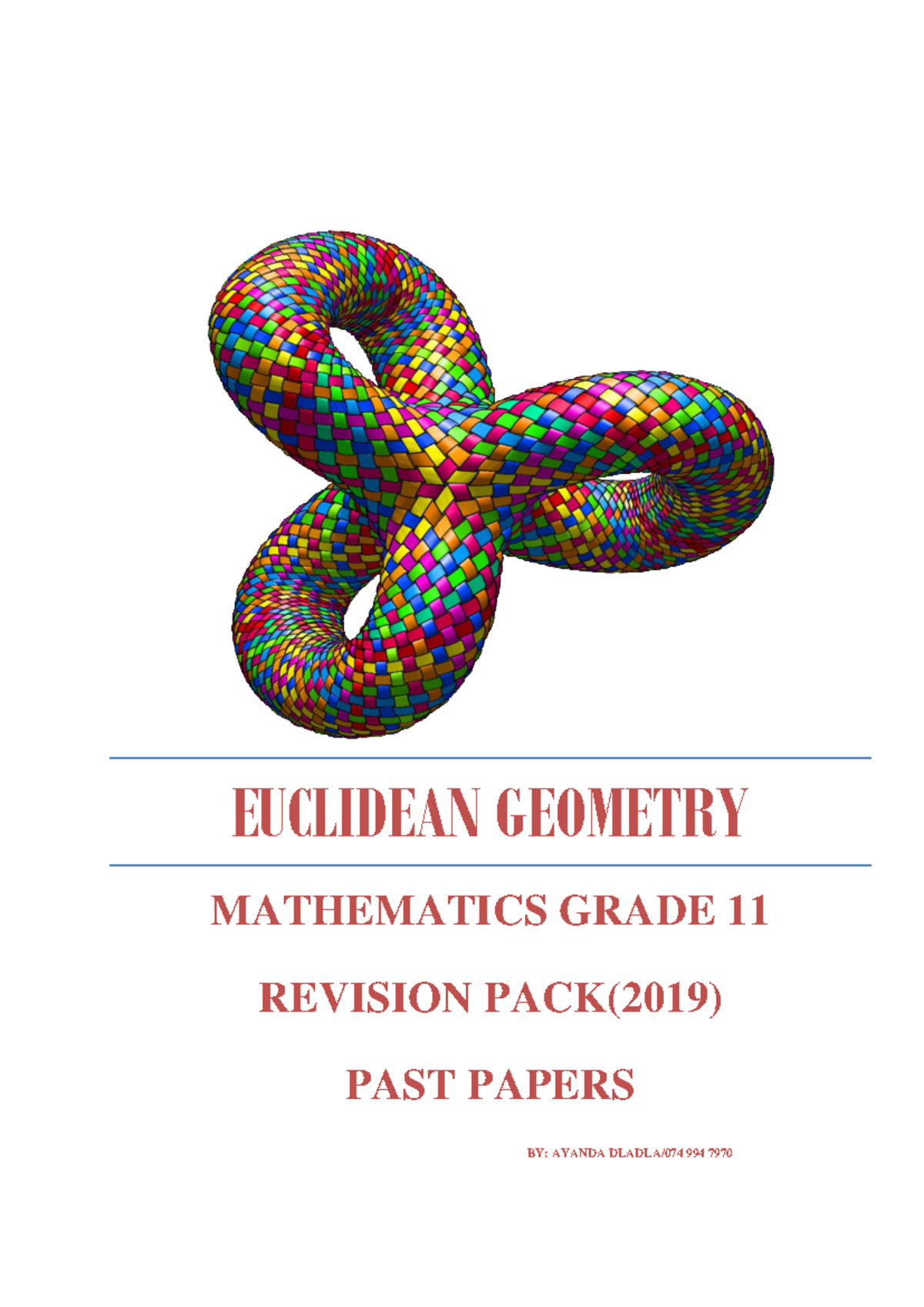 2019 Grade 11 Euclidean Geometry Revision Pack & Past Papers - Studocu