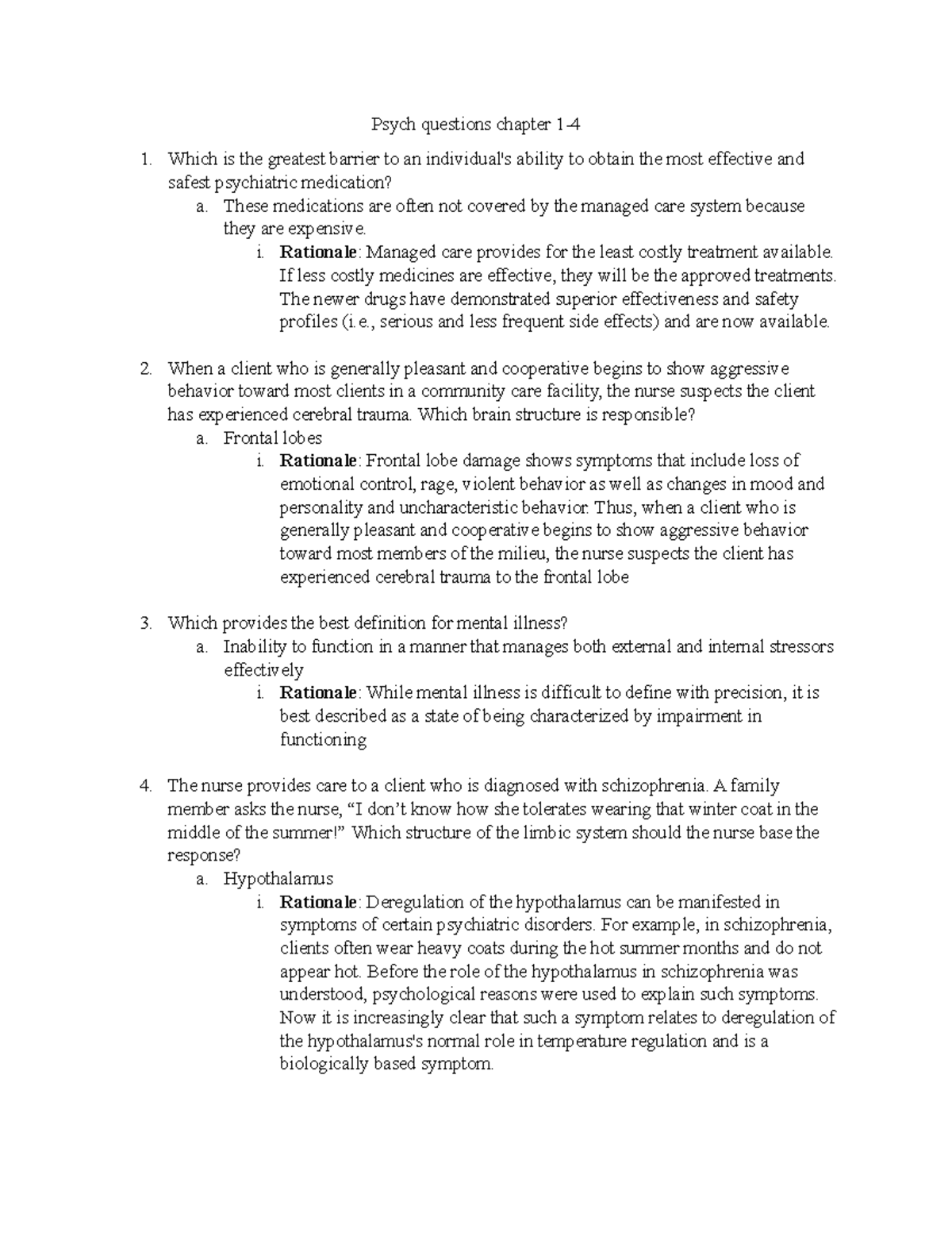 Psych questions chapter 1-4 - Psych questions chapter 1- Which is the ...