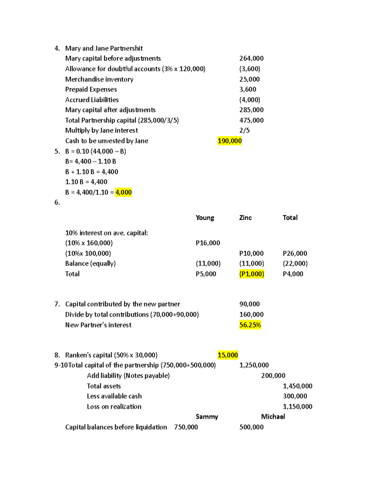 AFAR 101: Partnership Capital and Financial Adjustments Outline - Studocu