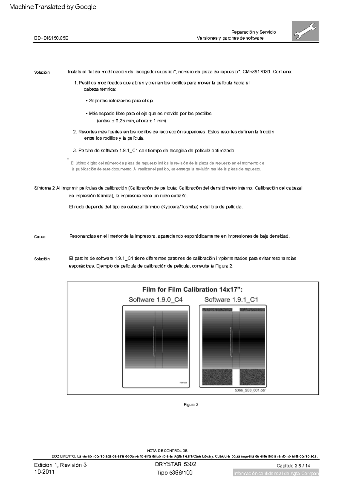 Agfa DRYSTAR 5302: Manual de Servicio y Actualizaciones de Software ...