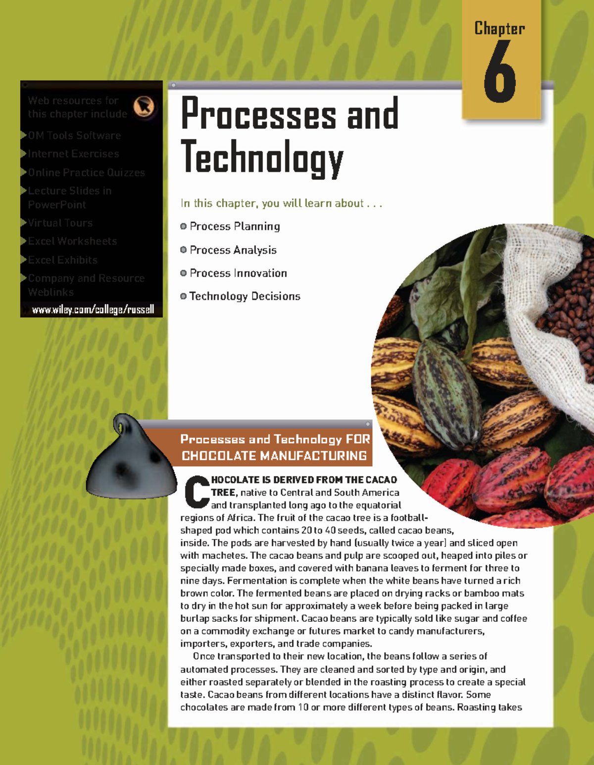 Chapter 6 - Processes and Technology Lecture Slides (PPT) for Chocolate ...