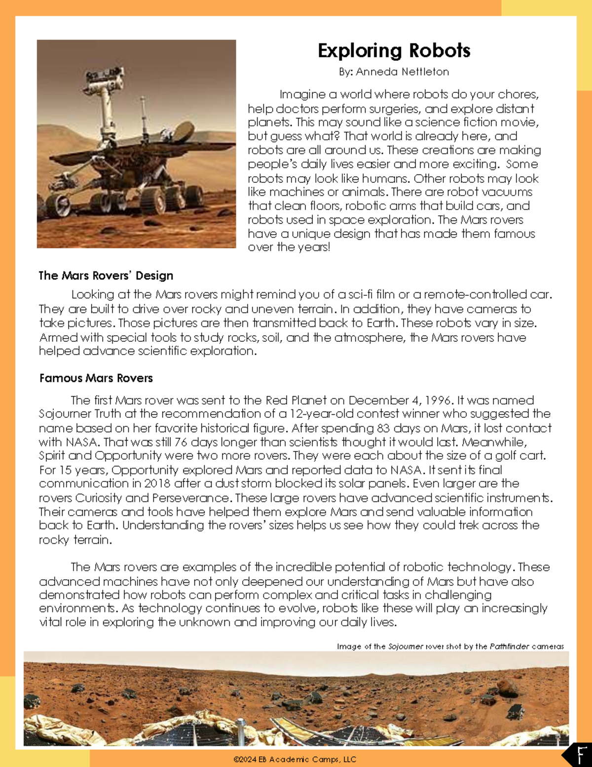 Exploring Robots: The Role of Mars Rovers in Space Exploration - Studocu
