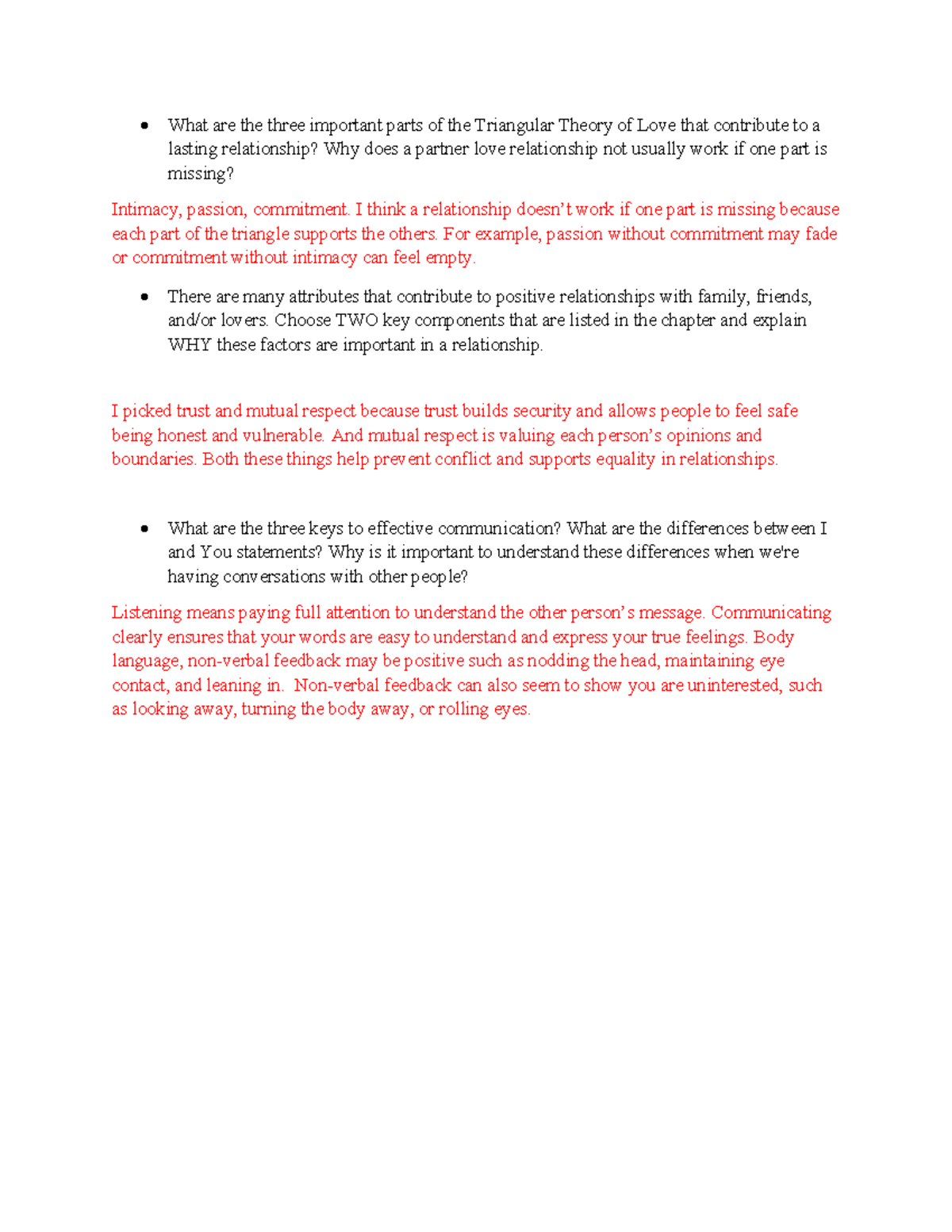 Chapter 10 Questions: Triangular Theory of Love & Communication ...