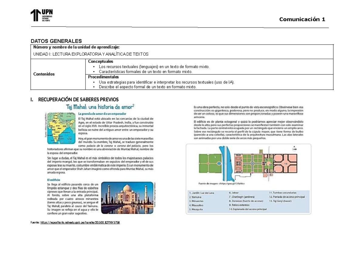COM1 Guía de Actividades: Análisis de Textos Mixtos S3 - Studocu