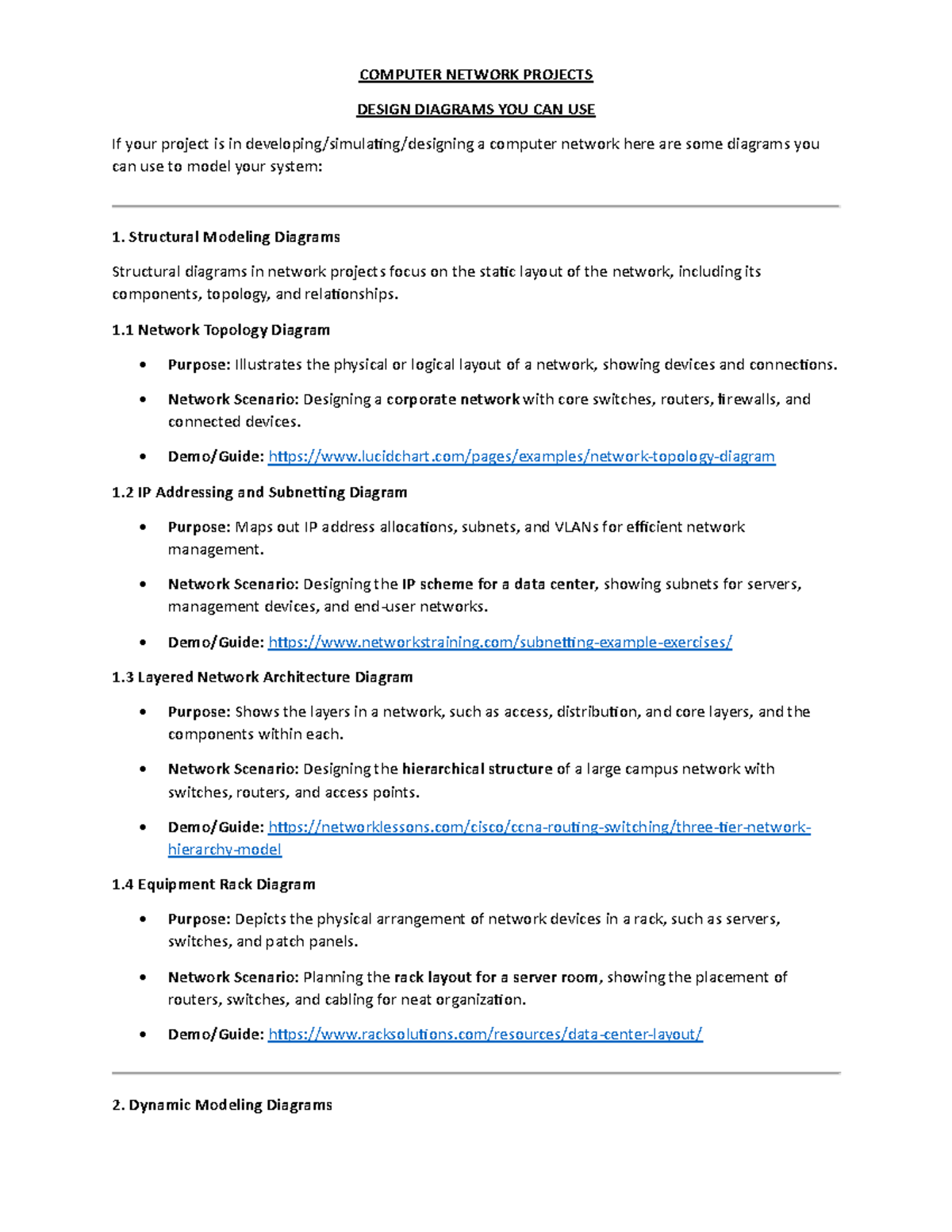 Computer Network Project Design Diagrams: Essential Models & Scenarios ...