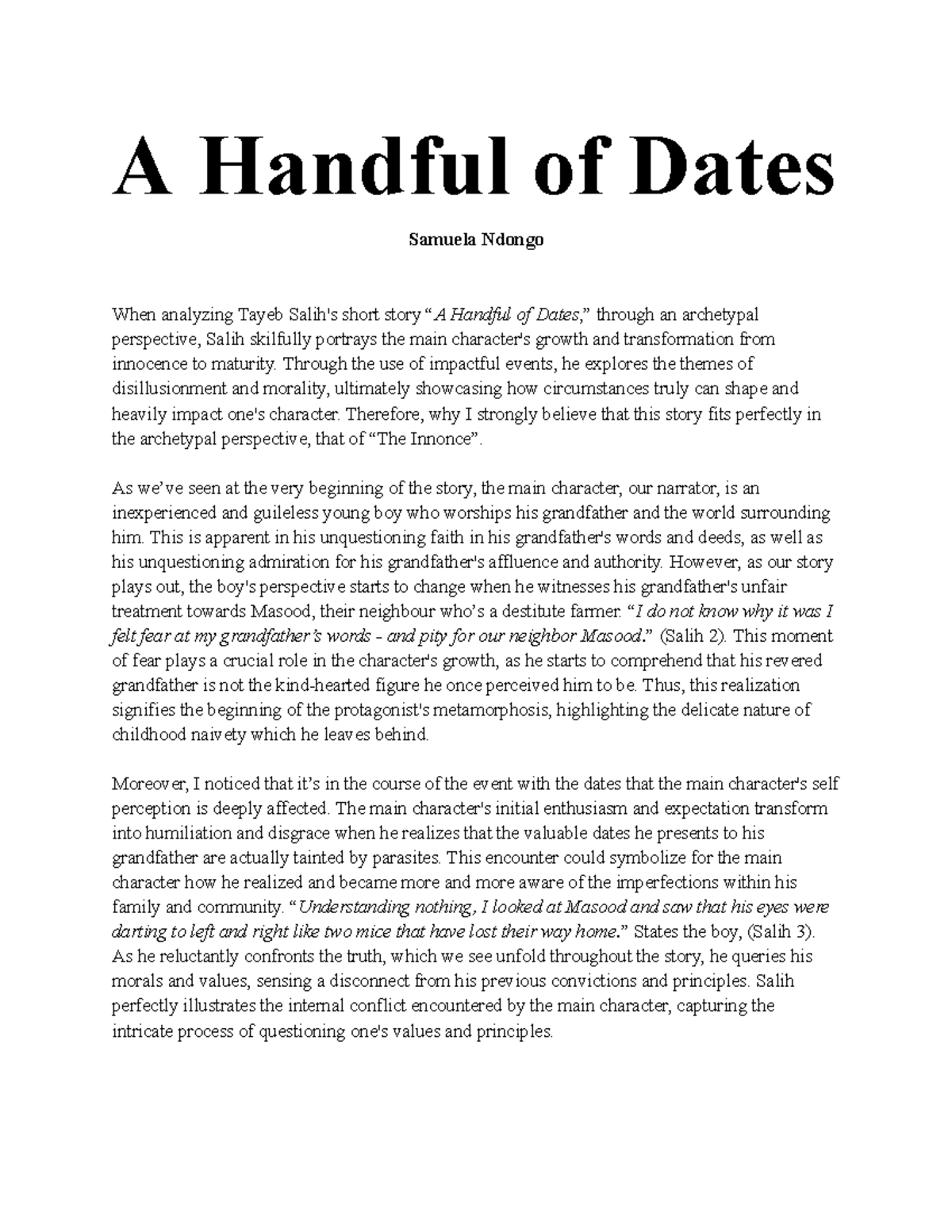 A Handful of Dates ~ Samuela Ndongo - A Handful of Dates Samuela Ndongo ...
