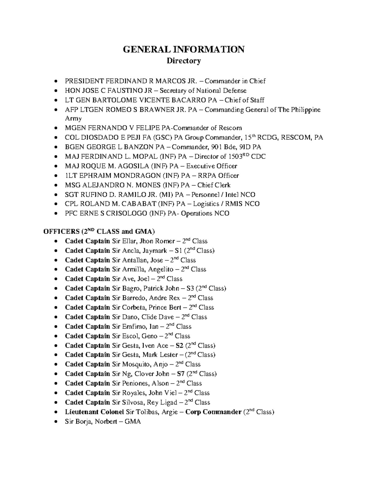 SOP-ROTC- Comprehensive Guide and Notes on Procedures - Studocu