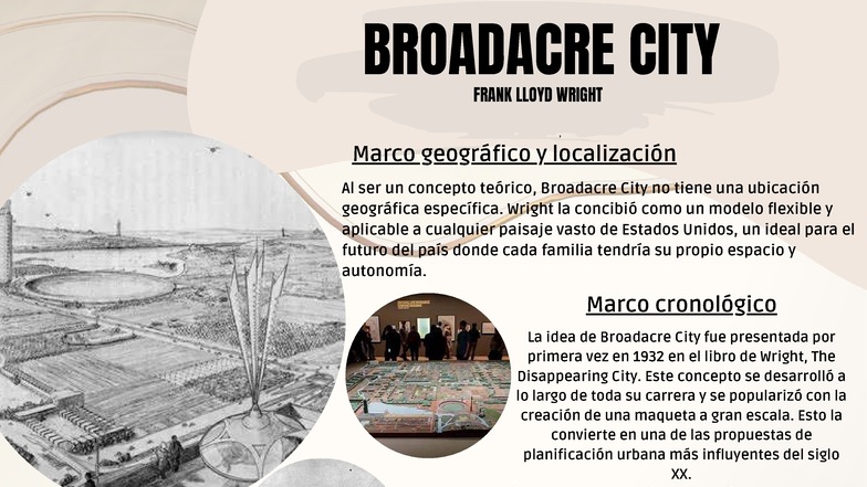 BROADACRE CITY: Concepto Teórico y Características Urbanas - Studocu