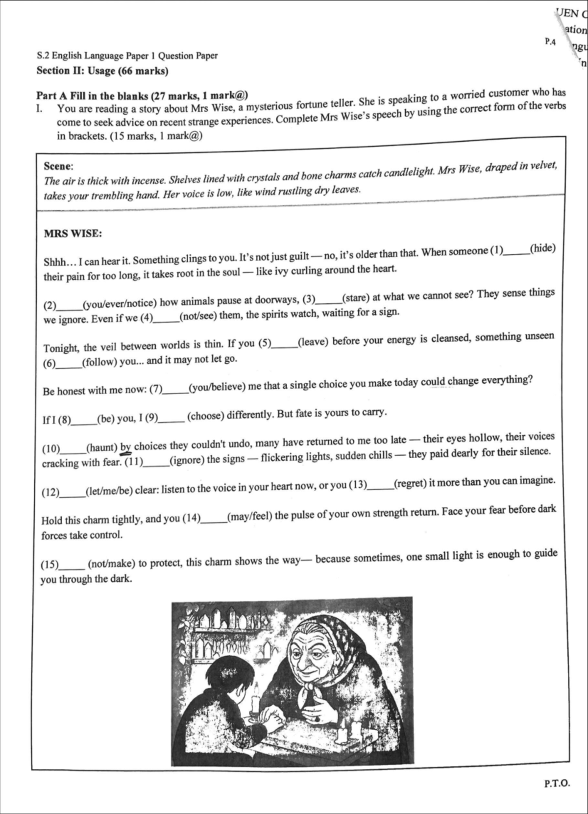 KYC F2 2425 English Language Paper 1: Grammar Practice for Second Term ...