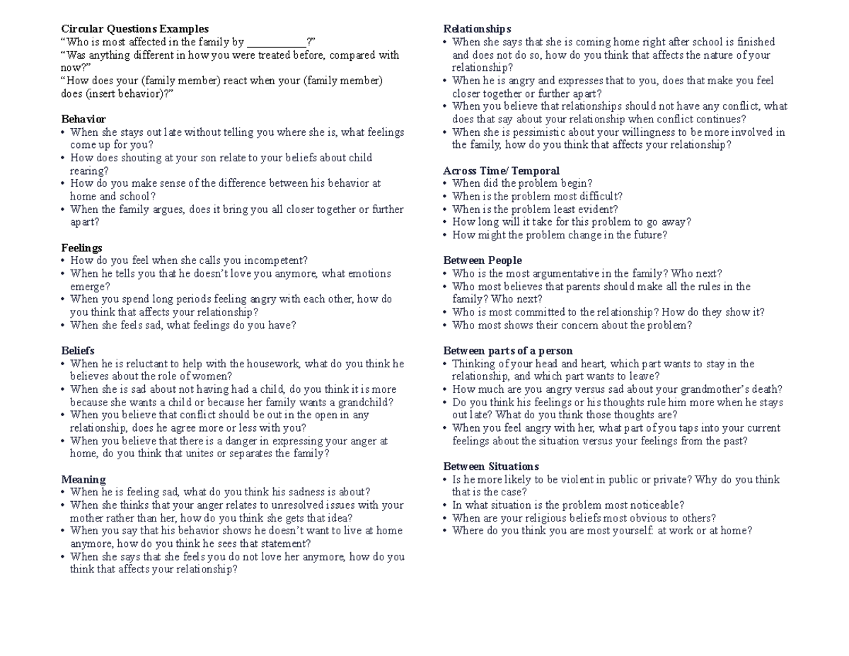 Circular Questions Cheat Sheet: An Overview of Examples and ...