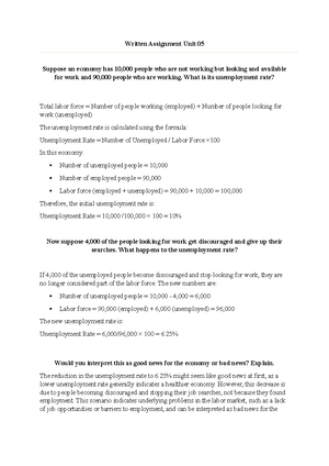 CS2204 - Written Assignment Unit 07 - Written Assignment Unit 07 Answer the following in your ...