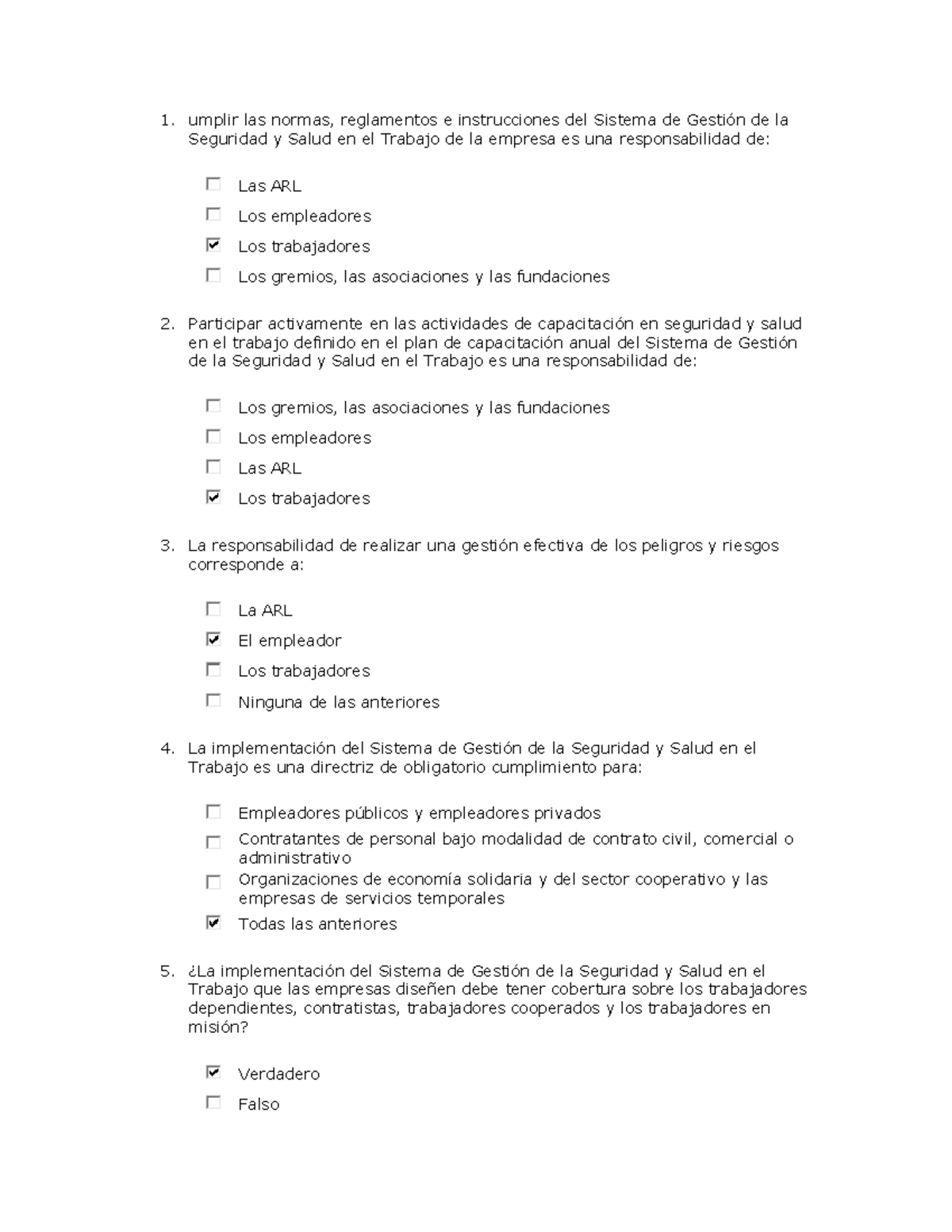 Examen Final SGSST - Normas y Responsabilidades en Seguridad Laboral ...