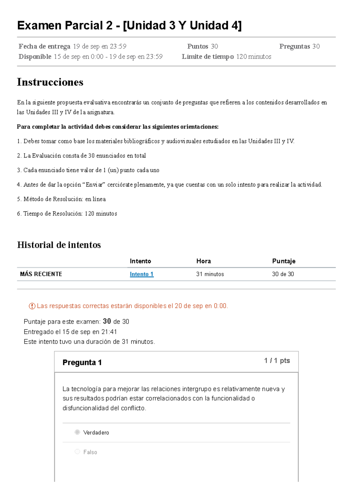 Examen Parcial 2 Unidad 3 Y Unidad 4 Desarrollo Organizacional - Examen Parcial 2 - [Unidad 3 Y ...