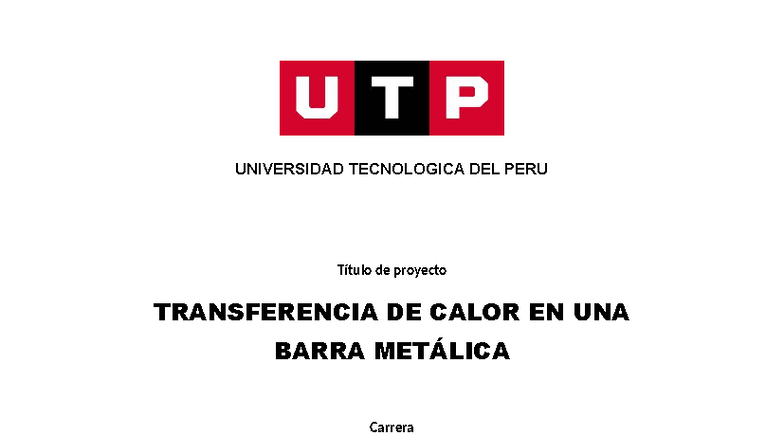 Transferencia de Calor en Barra Metálica - Cálculo 35303 - Studocu
