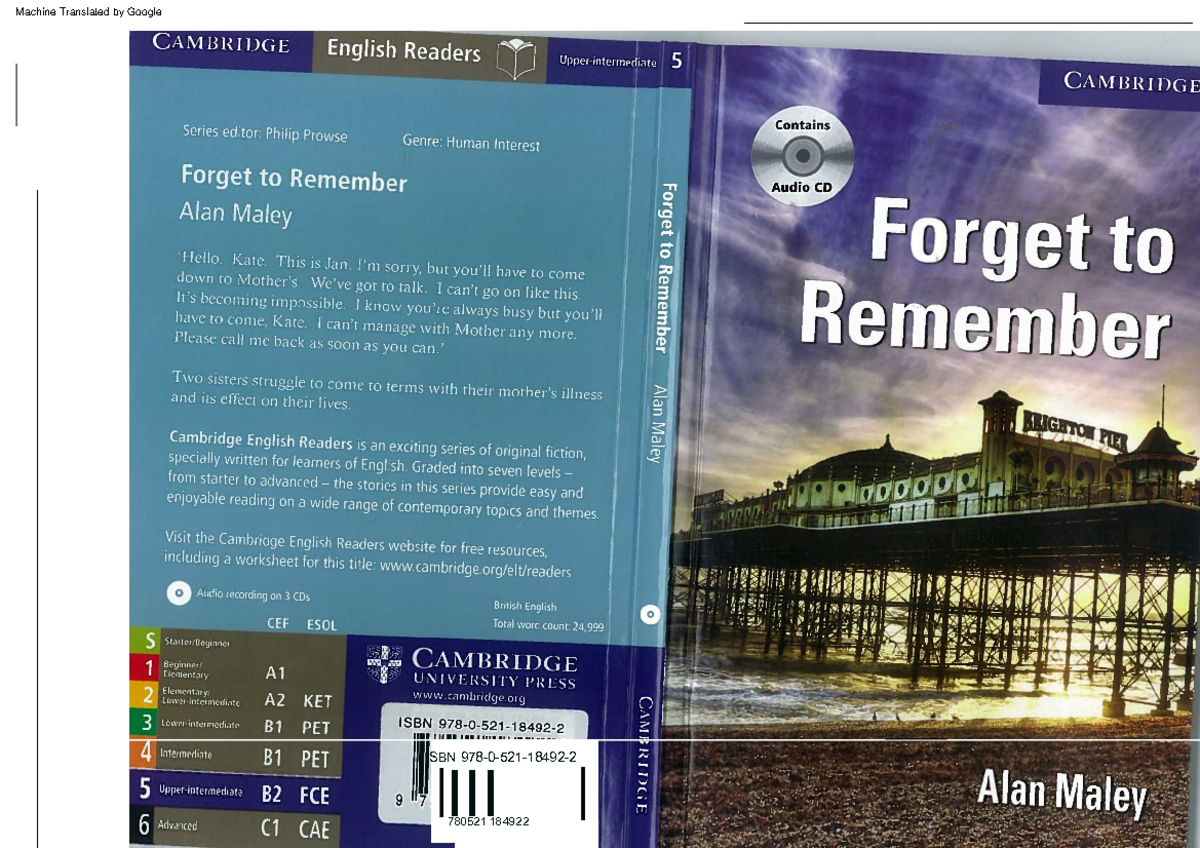 Título: "Análisis de 'Forget to Remember' - Cambridge Nivel 5 - Philip ...