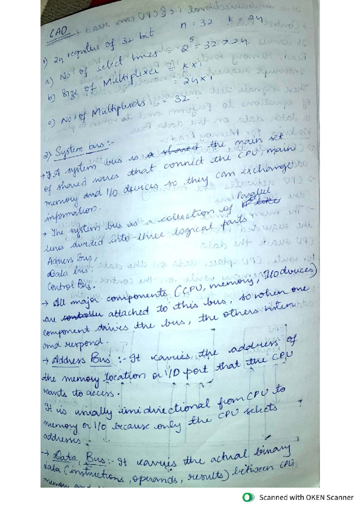 CAO 2 Question Bank Answers: Memory Architecture & Operations - Studocu