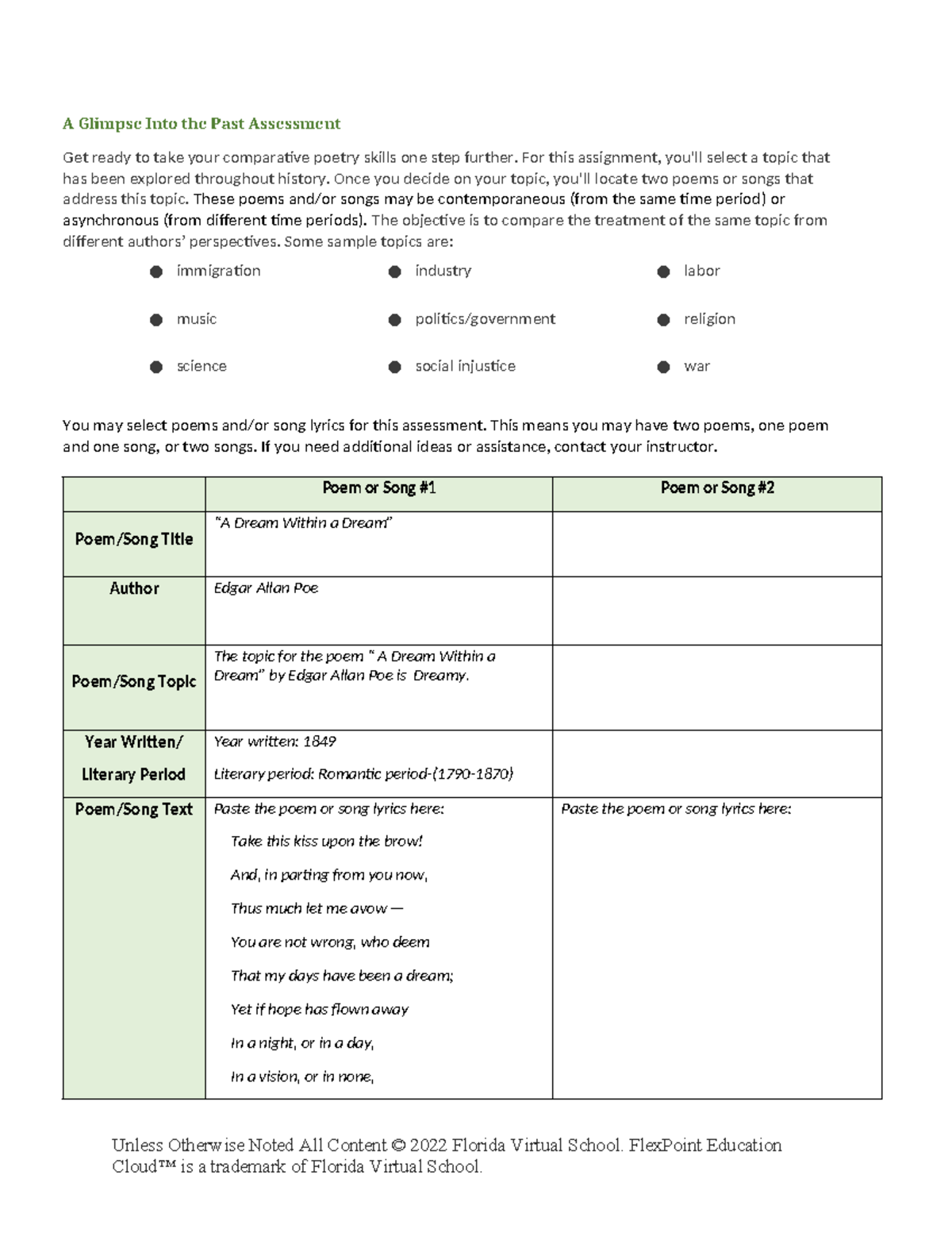 Comparative Poetry Analysis Assignment (5.03) - A Historical Perspective - Studocu