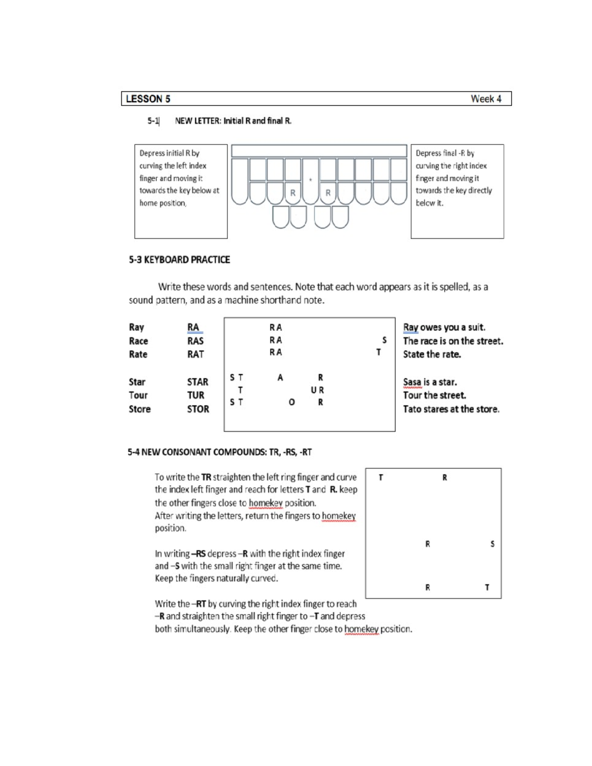 Lesson 5: Foundations of Machine Shorthand (LA 5) - Studocu