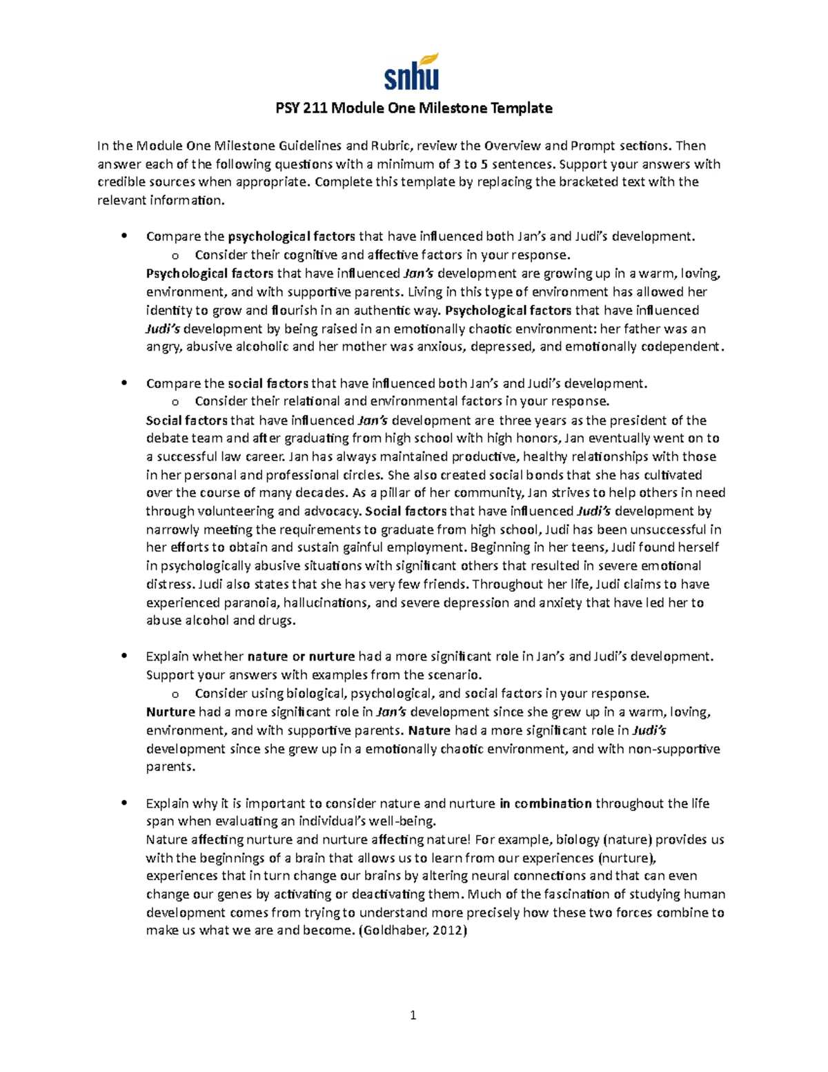 2-2 Milestone WEEK 2 - Brandon Purdy May 22nd, 2021 PSY 211 Module Two ...