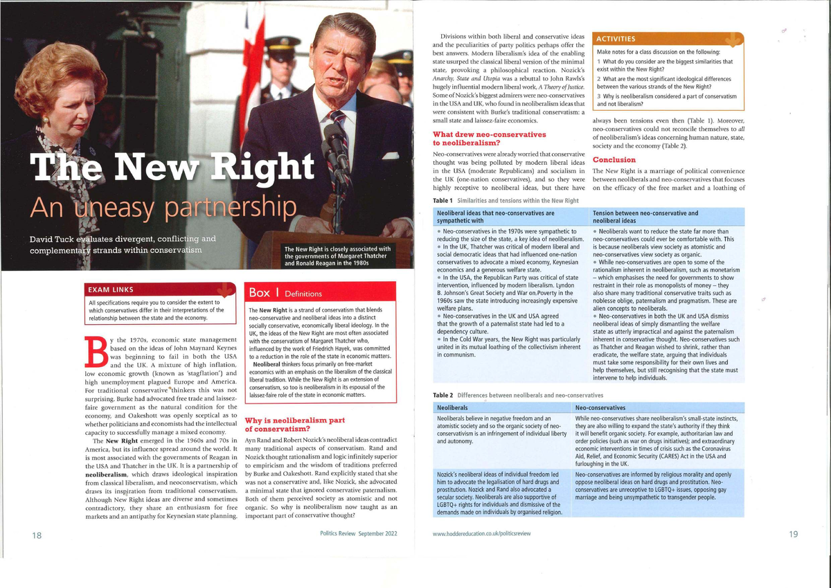 2209 The New Right: Ideological Divisions in Conservatism and ...