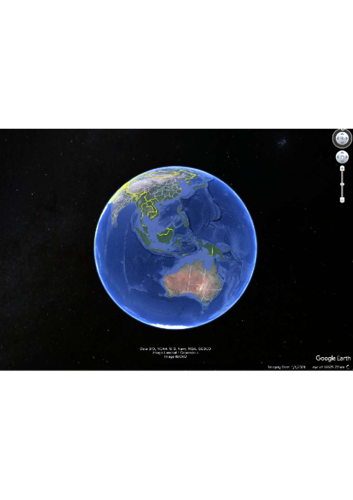 Tampilan Google Earth Pro - Screen Dashboard Dataspace Sentinel - I ...
