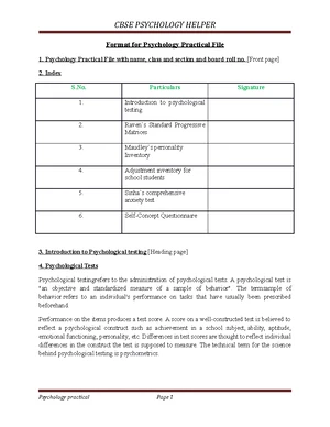 Psychology-practical-file-class-XII manual cbse board Ncrt based ...