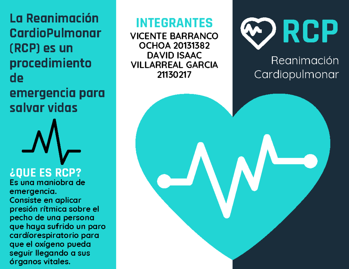 Guía Completa de RCP: Cómo Realizar Reanimación Cardiopulmonar - Studocu