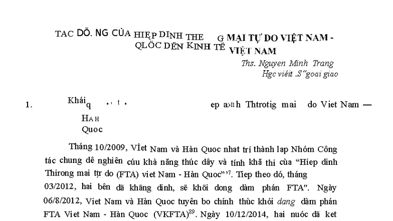 19. Tac dong cua Hiep dinh thuong mai tu do Viet Nam- Han Quoc den nen ...