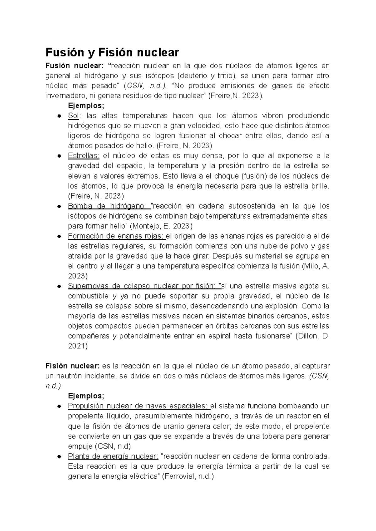 Fusión y Fisión Nuclear: Conceptos y Aplicaciones (CSN) - Studocu