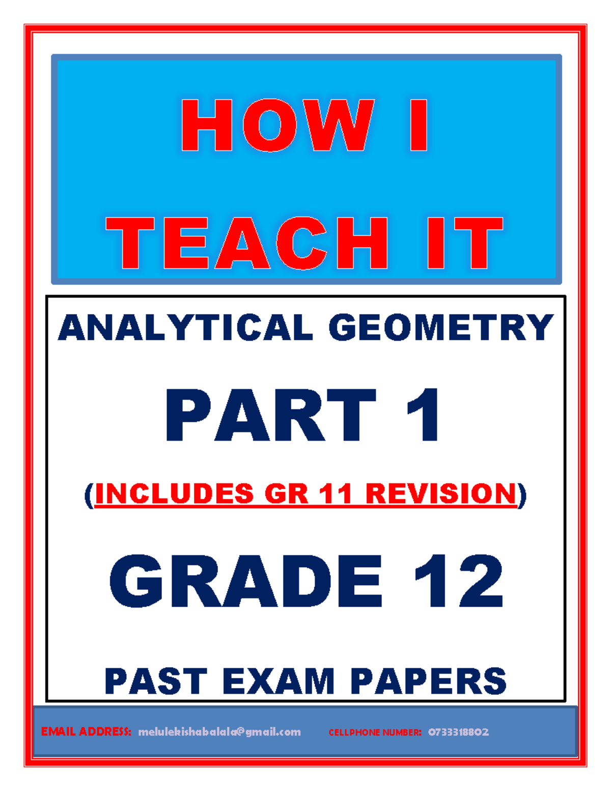 Grade 12 Analytical Geometry Past Exam Papers - P Exam Review - Studocu
