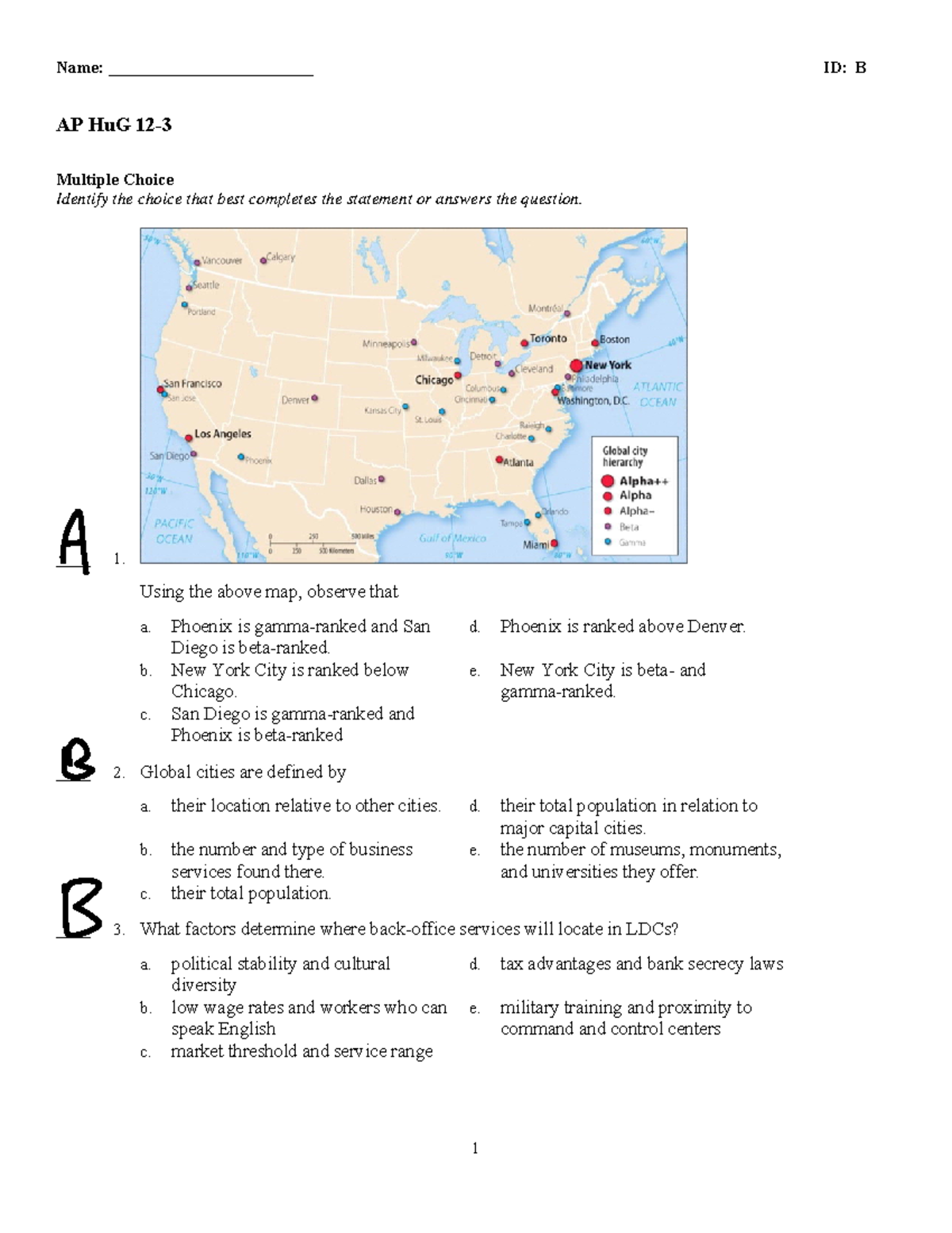 AP HuG 12-3B: Chapter 12 Section 3 Practice MC Questions - Studocu
