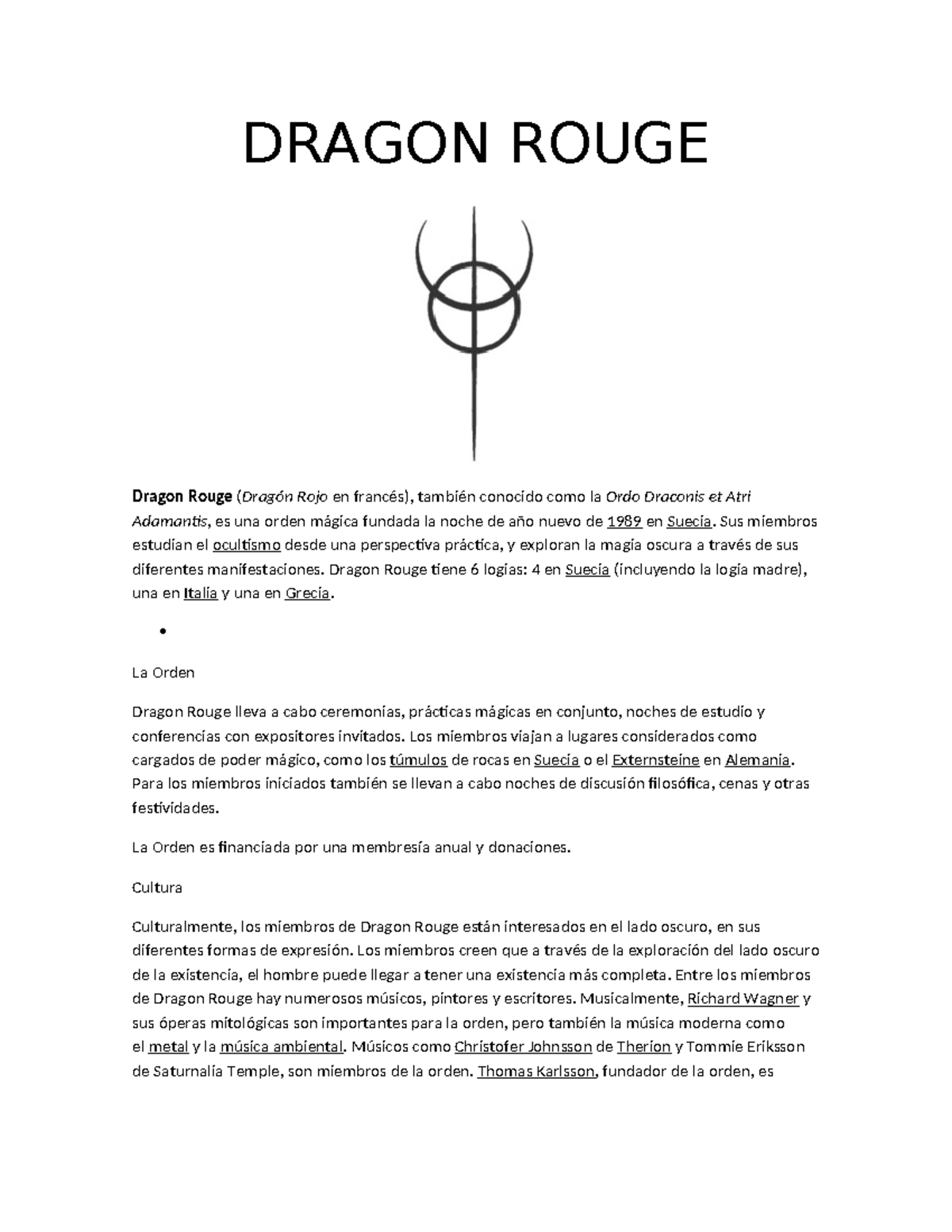 Estudio del Dragon Rouge: Ordo Draconis et Atri y su Filosofía Oculta ...
