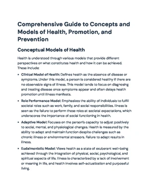 Health Promotion - Study Notes & Assignments - Studocu